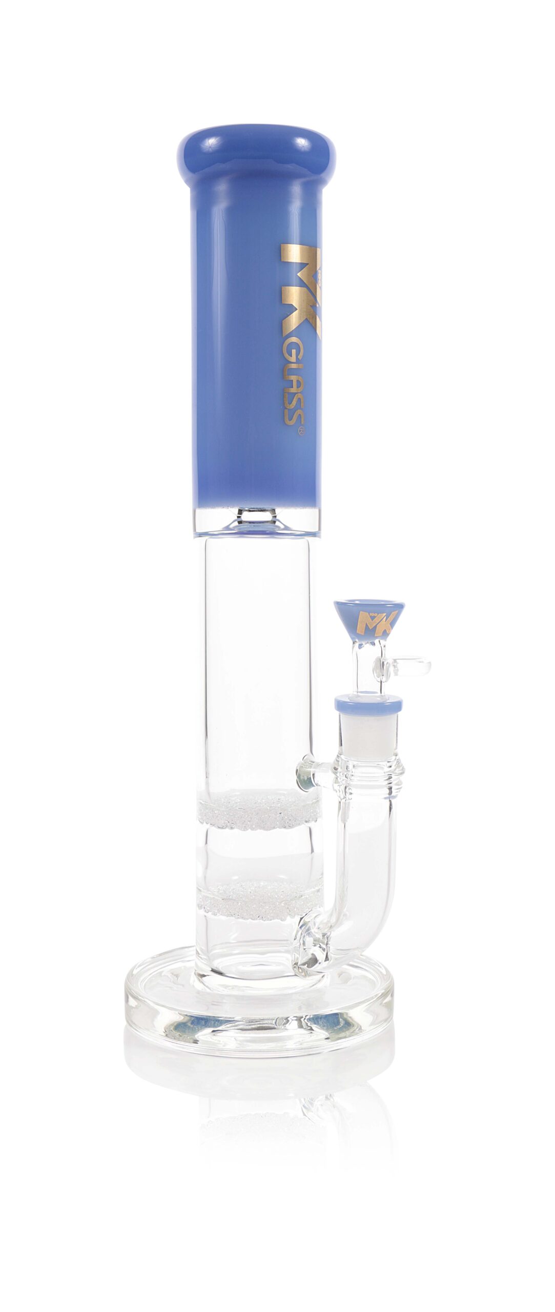 13" MK100 Double Frit Disc Straight Shooter - MK100 Glass