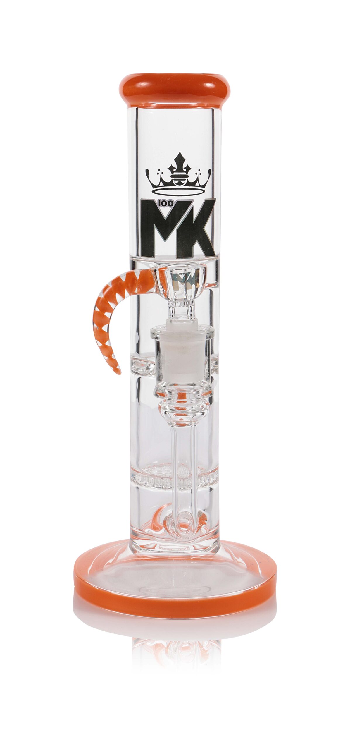 10" MK100 7MM 3X Perc with Screen Horn Bowl - MK100 Glass