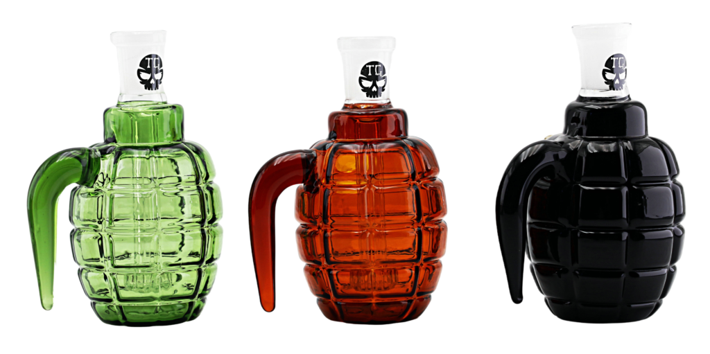 90° Toxic Gernade Ash Catcher - MK100 Glass