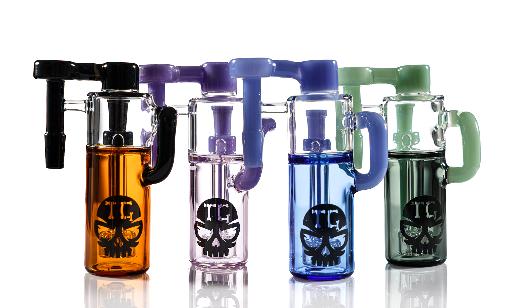 TXAC14- 90° Toxic Colortube Ash Catcher - MK100 Glass