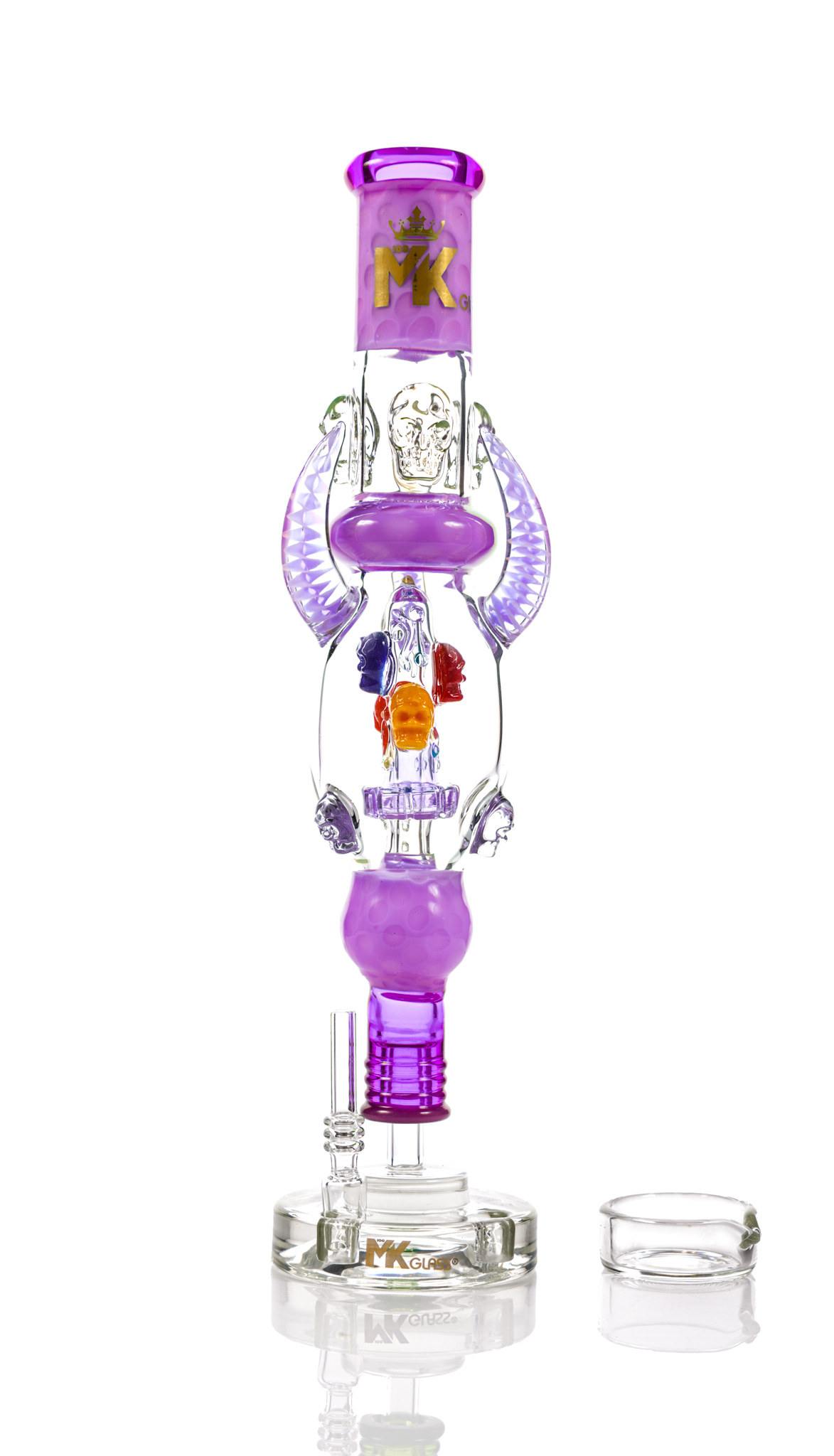 MK100 - 12" Skull Nectar Collector (MKNC21) - MK100 Glass