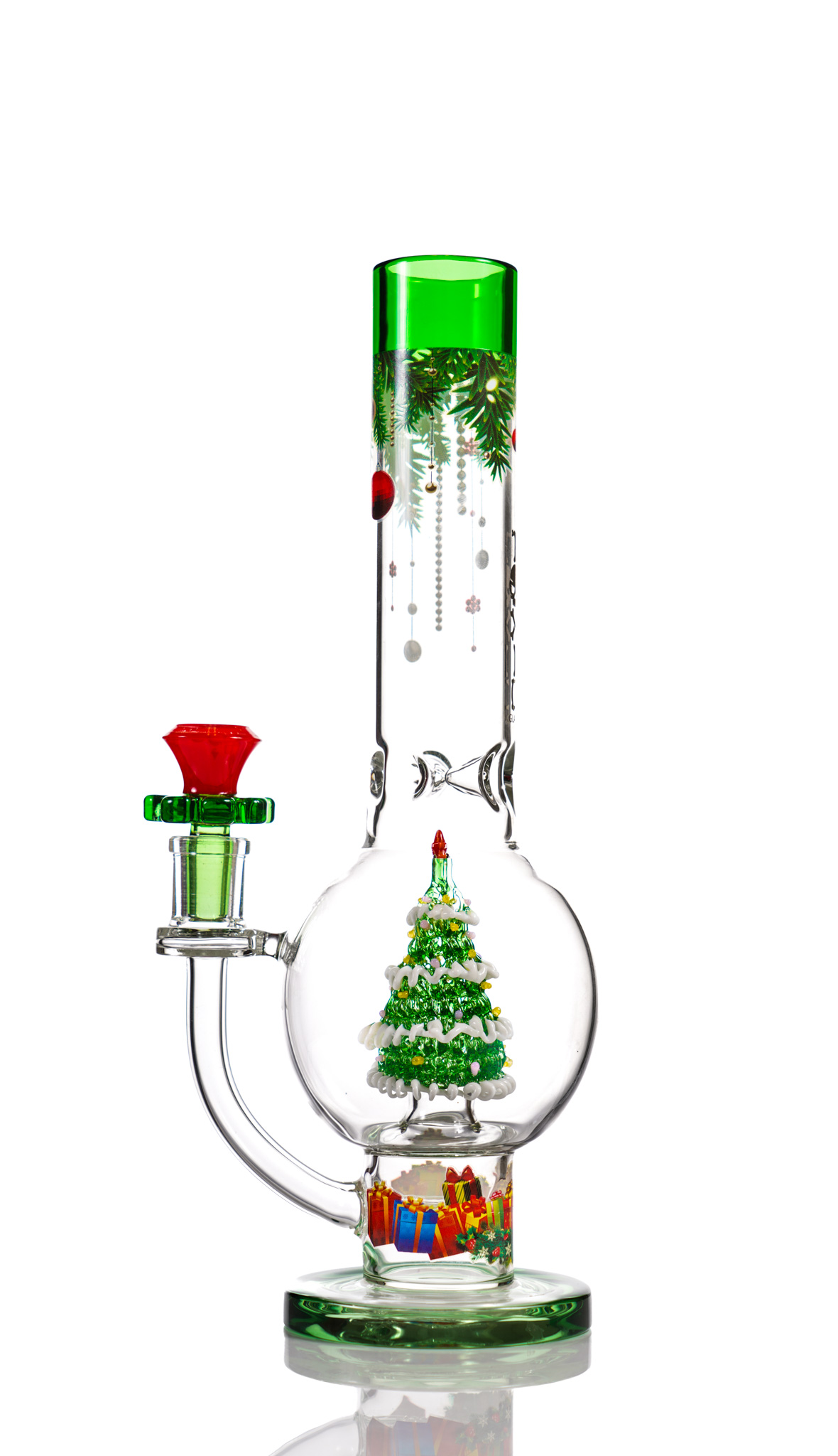 Toxic 12" Christmas Tree Water Pipe (TX96) - MK100 Glass